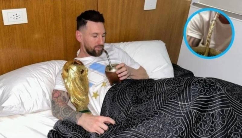Este es el valor de la pajilla plateada del Mate que bebió Messi tras ...