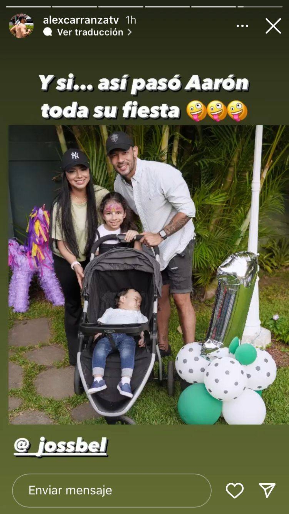 Álex Carranza festejó un año de su bebé y recordó el milagro de su ...